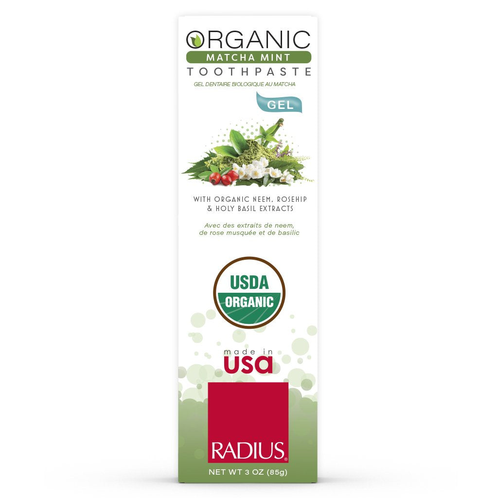 Radius: Toothpaste Gel Matcha Mint, 3 Oz - RubertMarket